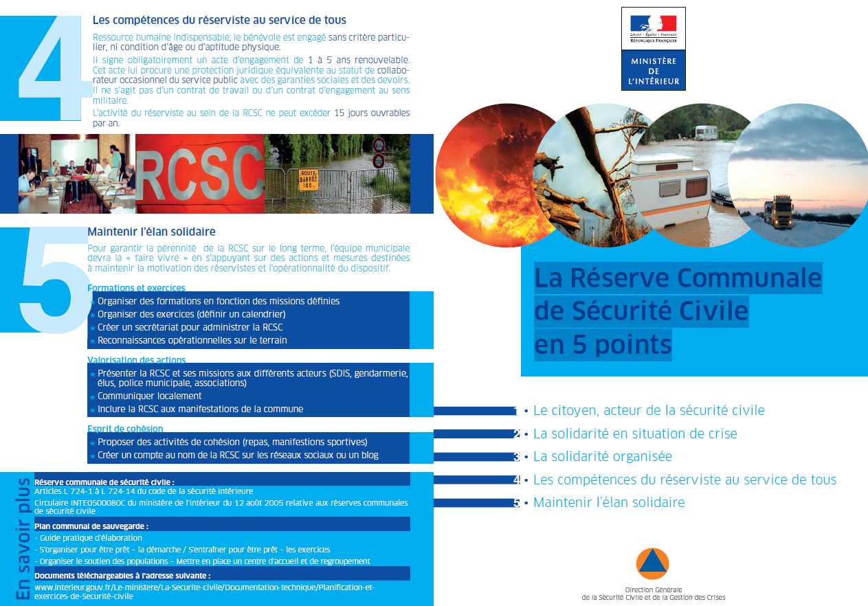 Plaquette RCSC - Info Pompiers